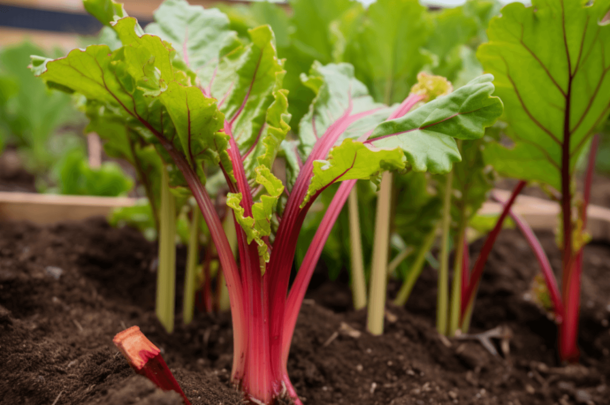 Planting av rabarbra